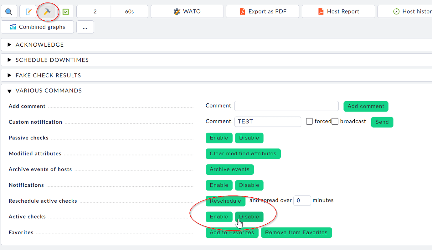 ERROR - you did an active check on this service - please disable active checks - Troubleshooting ...