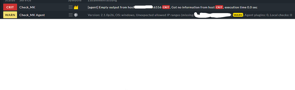 No connection to agent - Troubleshooting - Checkmk Community