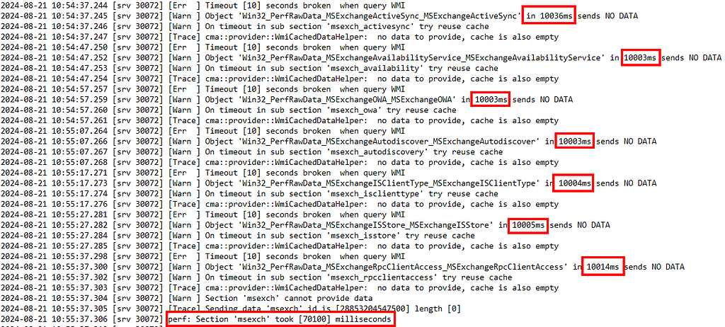 Client Timeout Caused By Wmi Tries To Read Performance Counter Troubleshooting Checkmk Community