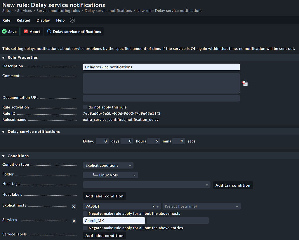 How to delay email notification when a host is unreachable for certain ...