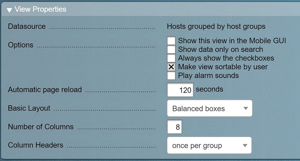 Problem with column placement in Dashboard view - Troubleshooting - Checkmk Community