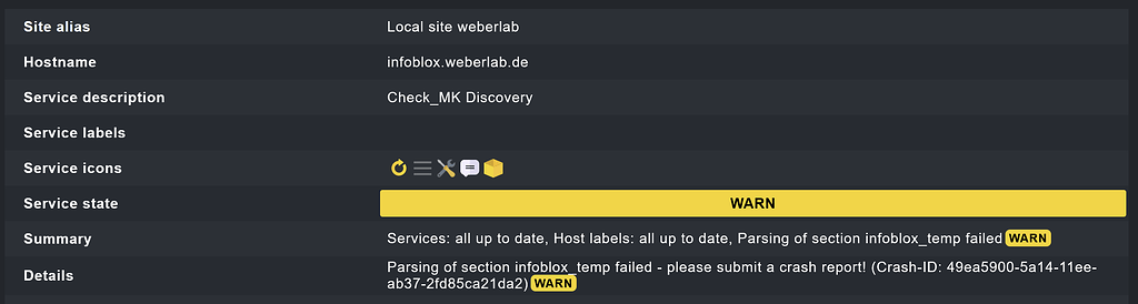Parsing of section infoblox_temp failed - Troubleshooting - Checkmk Community