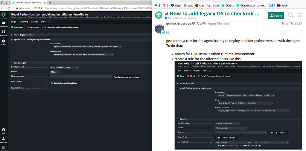Leagcy OS monitoring - Troubleshooting - Checkmk Forum