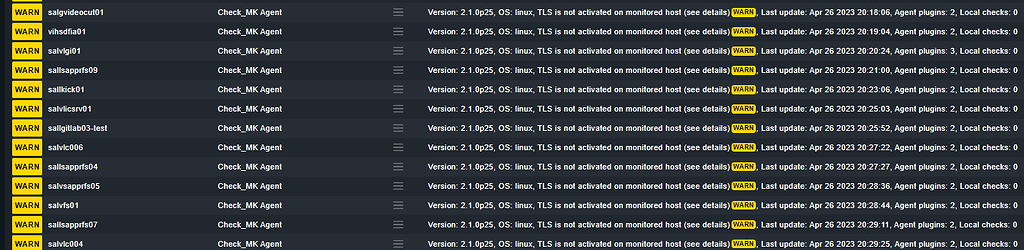 After update, "TLS is not activated on monitored host" - Troubleshooting - Checkmk Community