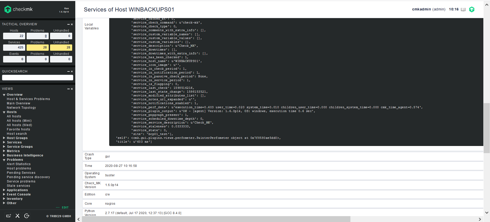 Internal error: No module named cee.plugins.views.graphs An internal error occured while ...