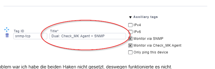 Check_mk dual check: snmp + agent - Deutsch - Checkmk Community
