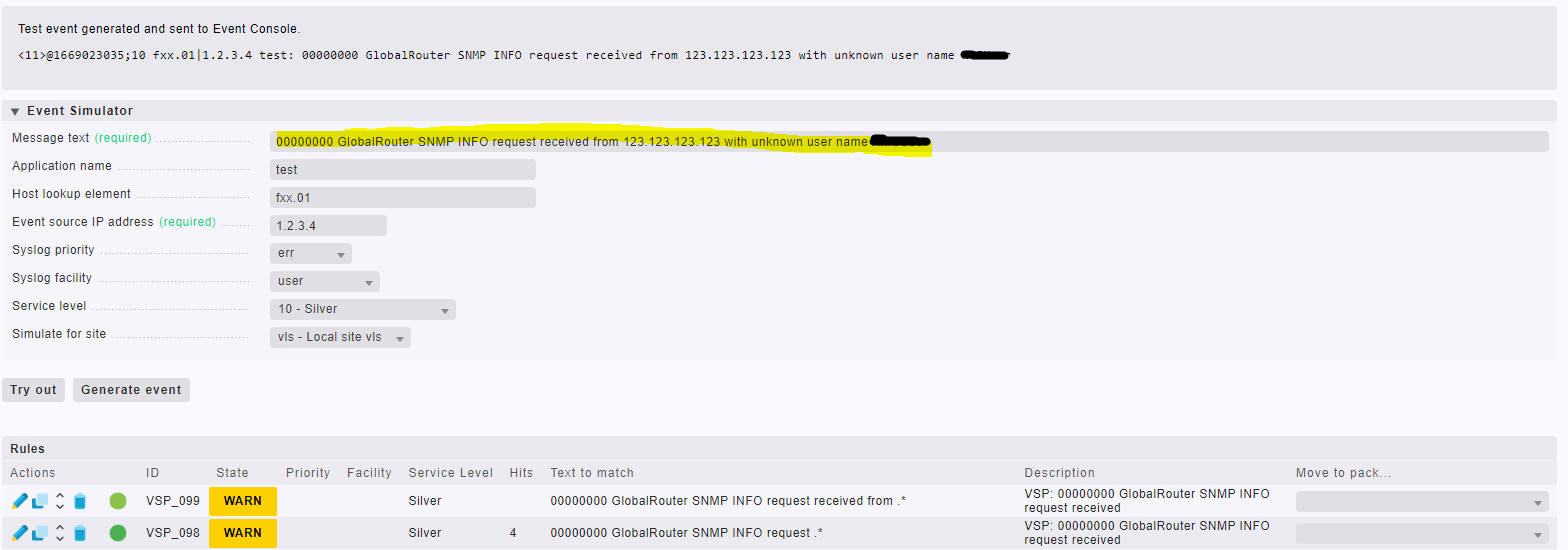 Event Console rule doesn't catch incoming message correct - Troubleshooting - Checkmk Community