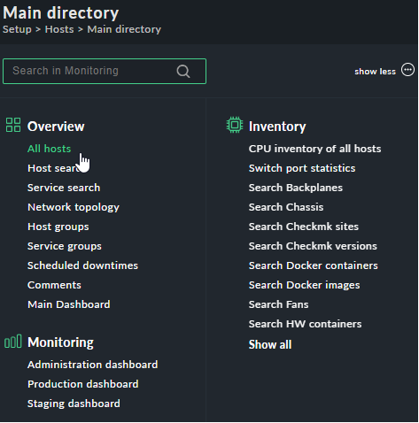 How to change the order of names under the menu "Overview"? - General - Checkmk Community