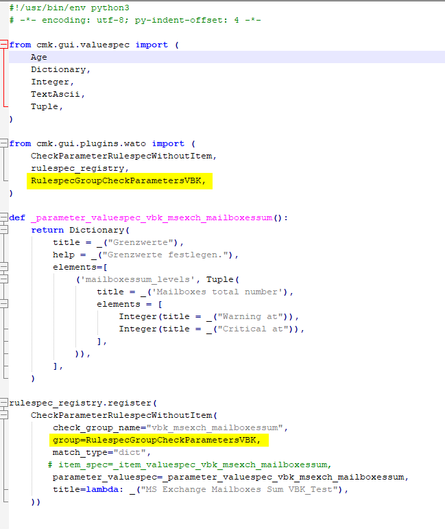 How to address a customized rule group in a check plugin (CheckMK 2.0 ...