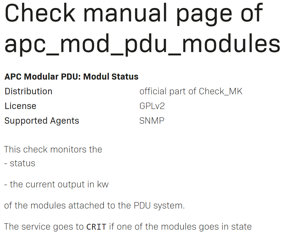 APC PDU monitoring using checkmk raw edition - General - Checkmk Community