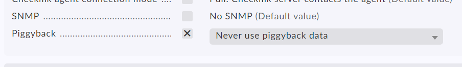 [agent] Success, [piggyback] Success (but no data found for this host ...