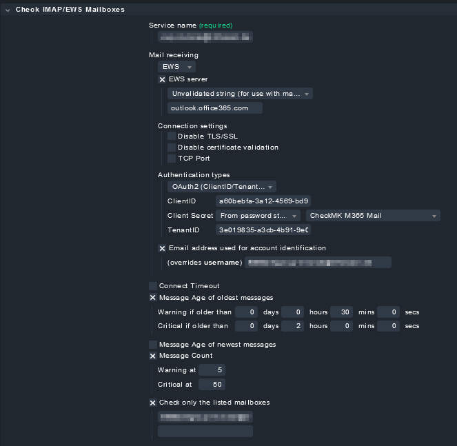 Mailloop/Mailbox Check Exchange Online EWS+Oauth2 Required Permissions - General - Checkmk Community