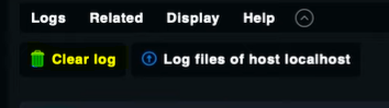 Log Files of Host (Clear Log = deletes the log on the client ...
