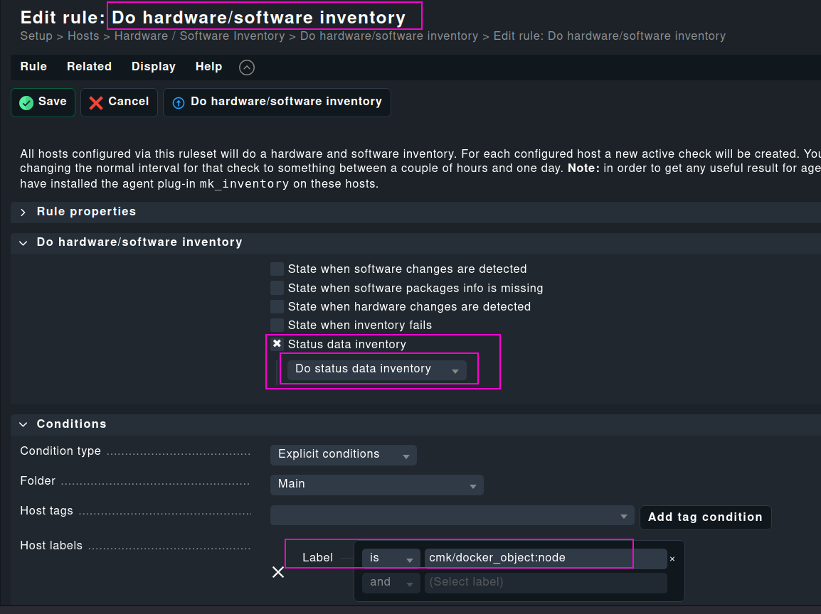 SW Inventory missing Name, Creation, Labels, Status, Image for Docker containers (only ID is ...