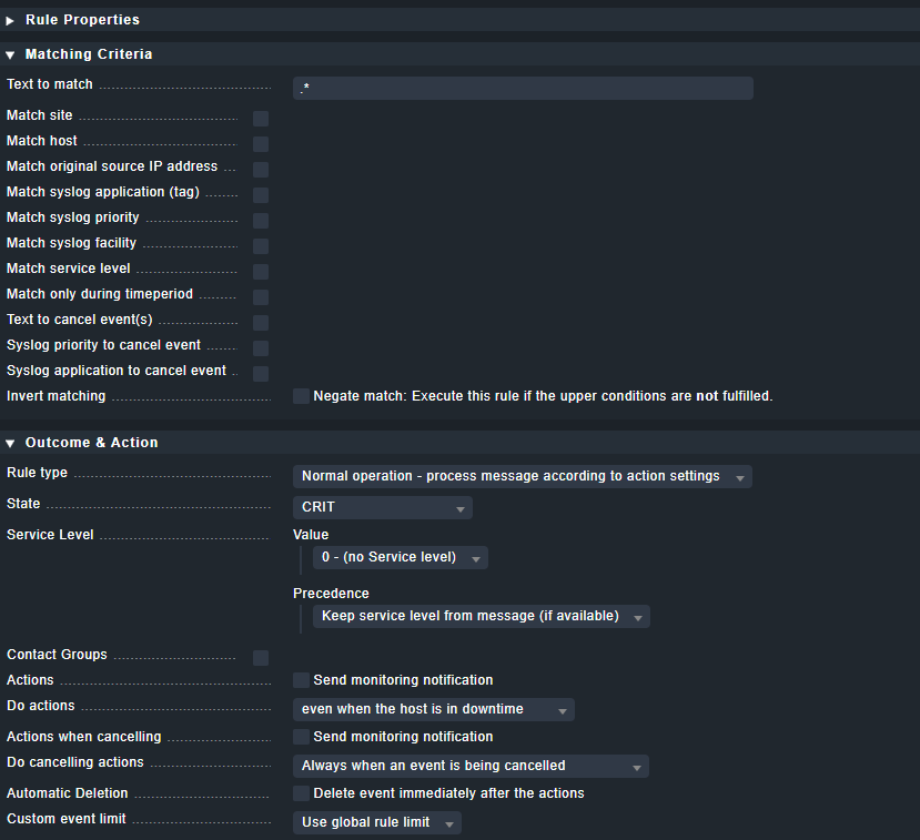 I would like to monitor windows event logs but only alert for critical ...