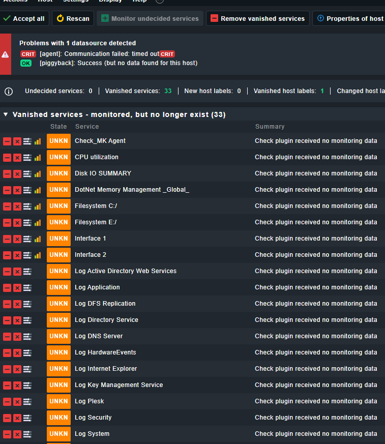 CRIT [agent]: Communication failed: timed out CRIT - Troubleshooting - Checkmk Community