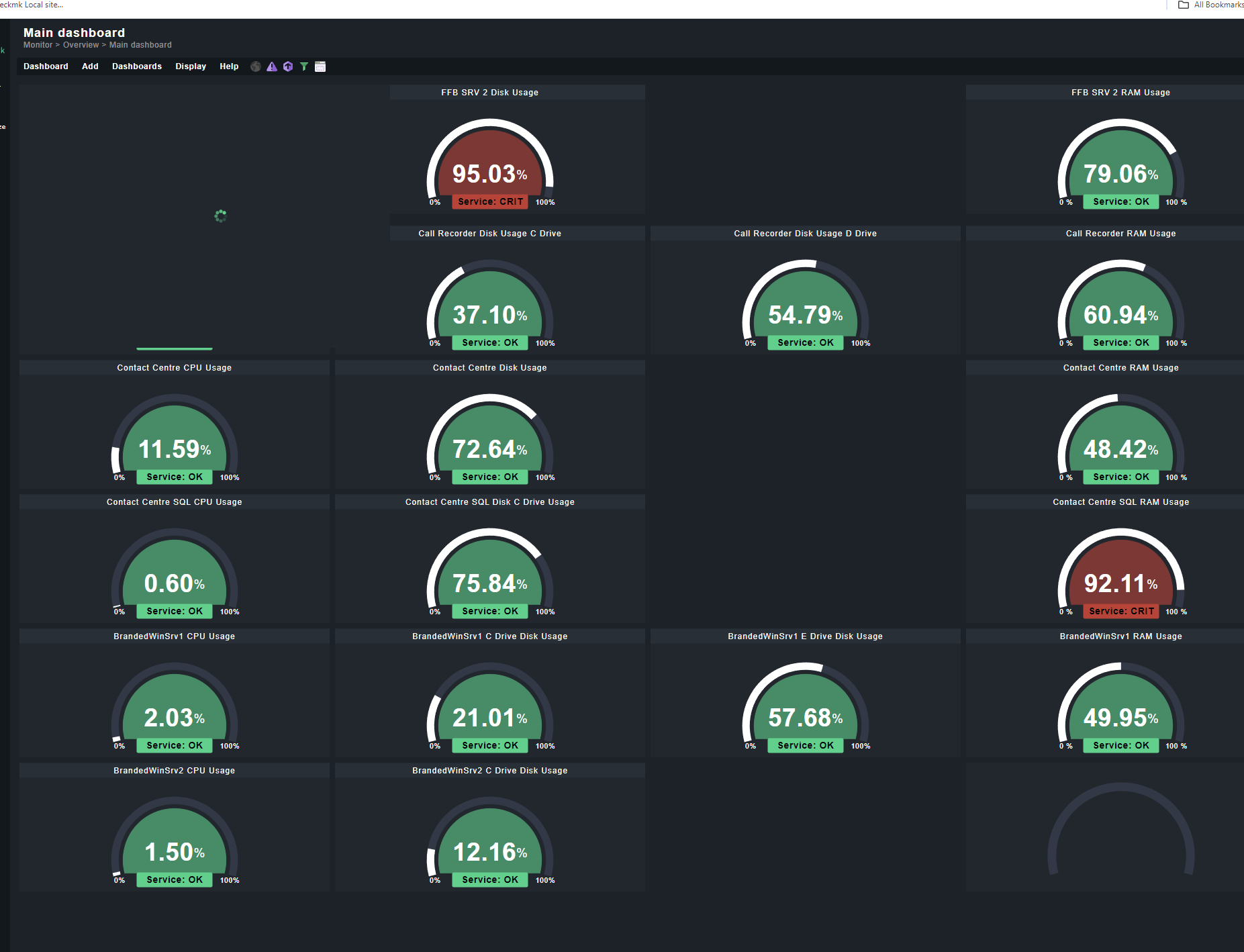 Main dashboard not loading correctly - Troubleshooting - Checkmk Community