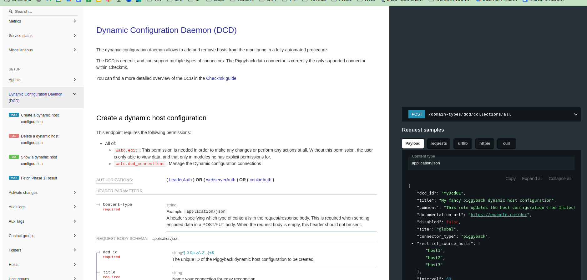 How to add a new connection in Dynamic Host management using REST-API. Need the URI for same ...