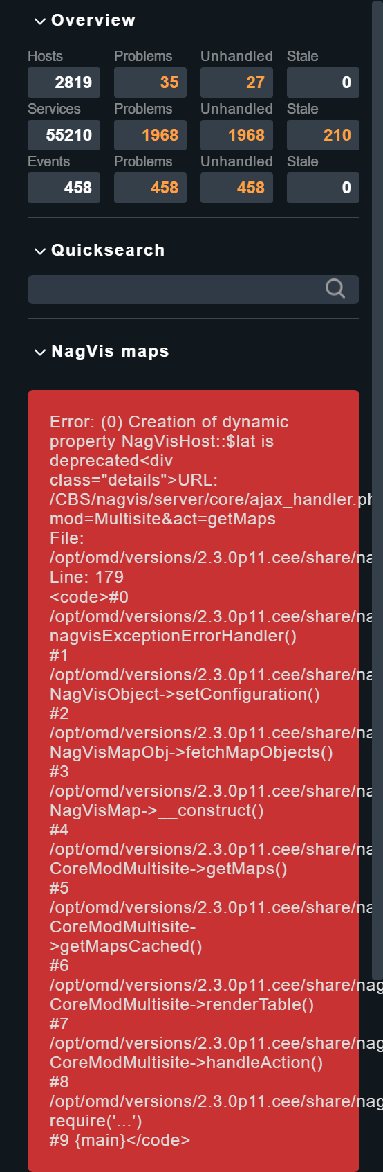 Nagvis maps tactical view broken - after ubuntu update of packages - Troubleshooting - Checkmk ...