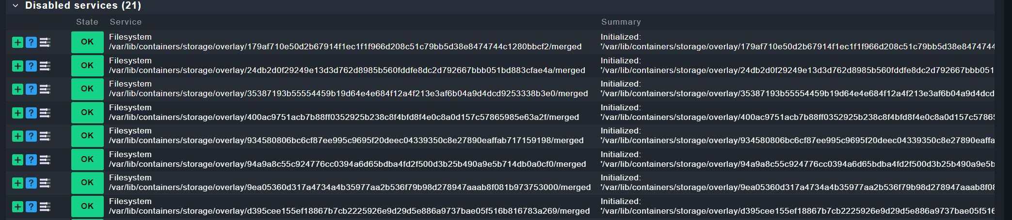Best way to ignore ephemeral podman /var/lib/containers/storage/overlay ...