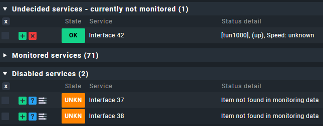 Rule to disable discovery interface services of virtual tunnels with counter - General - Checkmk ...